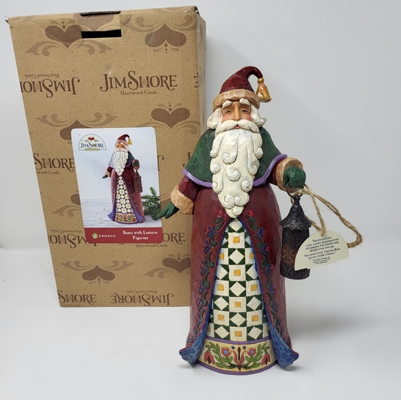 Jim Shore | Holiday | Jim Shore Heartwood Creek 1 Santa With Lantern ...
